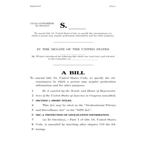 The GPS Act | PDF