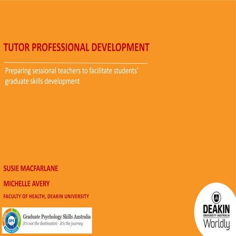 Tutor Professional Development | PPT