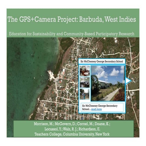 Maggie Morrison, Dan McGovern et al. (Columbia TC) GPS+Camera Pilot ...