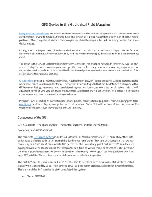 GPS Setting and Data Collection_2018.ppt | Agriculture | Industries