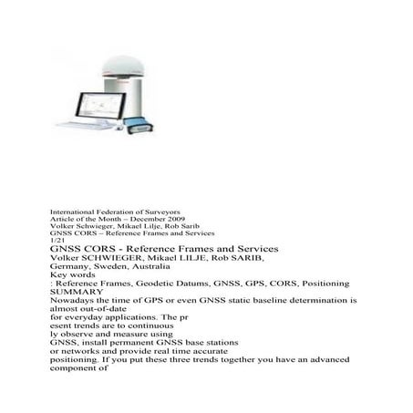 Gps geodetic cors | PDF
