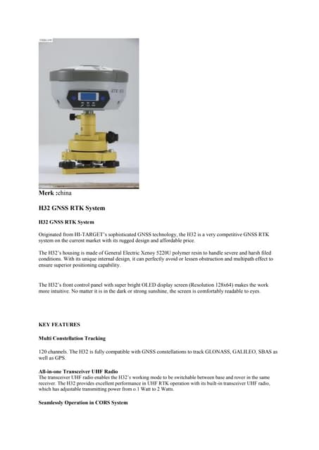 Jual GPS Geodetik Hi-Target V200 GNSS RTK System | PDF