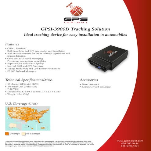GPS Fleet Tracking Device GPSI-3900D | PDF | Auto Navigation Systems ...