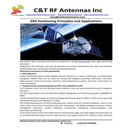 GPS Positioning Principles and Applications | PDF
