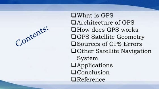 GPS HISTORY | PPTX | Auto Navigation Systems | Auto Technology