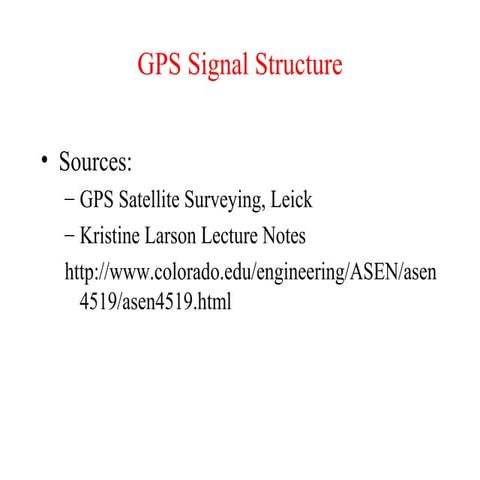 Gps signals | PPT
