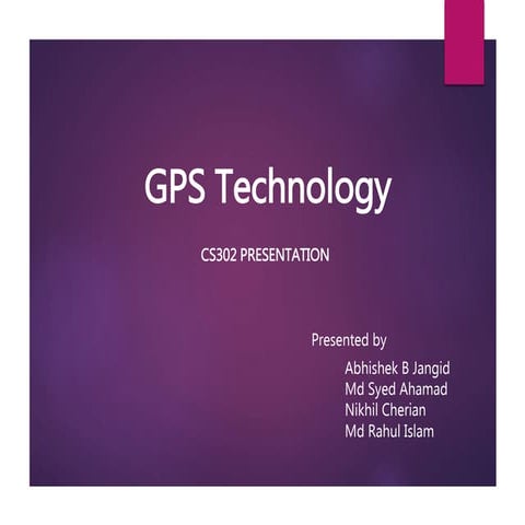 Gps technology presentation | PPTX
