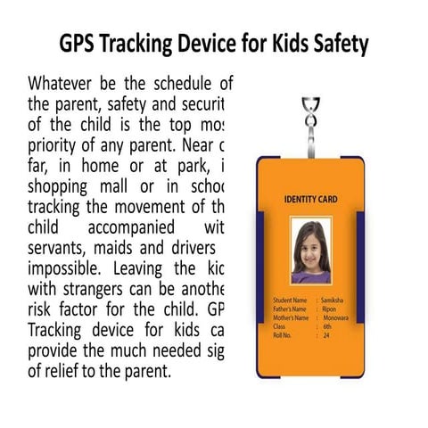 GPS Tracking Device for Kids Safety | PPTX