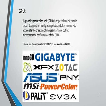GPU Comparisons | PPTX