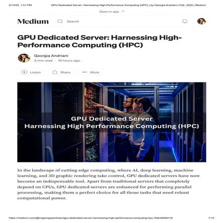 GPU Dedicated Server_ Harnessing High-Performance Computing (HPC).pdf