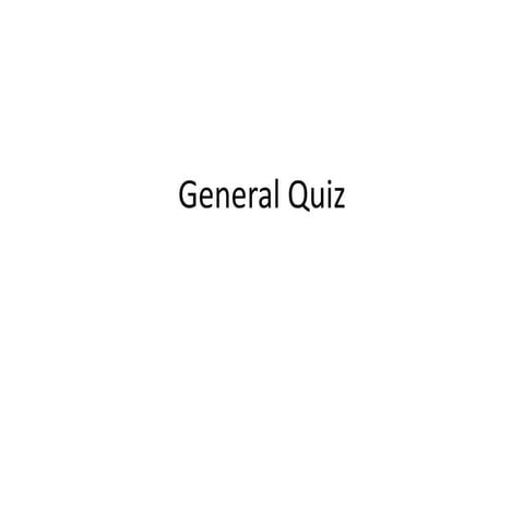 General Quiz 2014 | PPTX