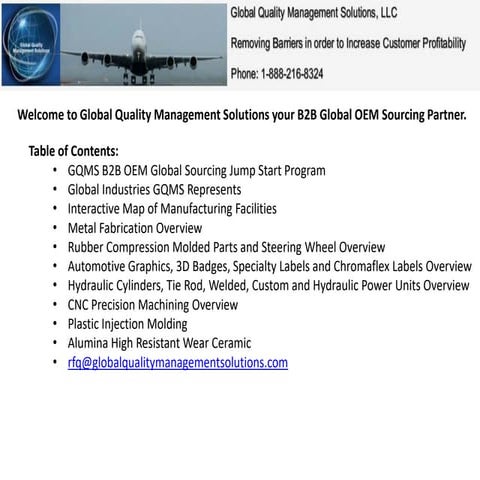 GQMS manufacturing company brochure | PPT