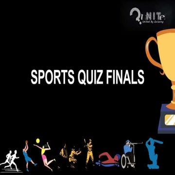 Grand Quizzing Week 2021 | Sports Quiz | Finals | PPTX