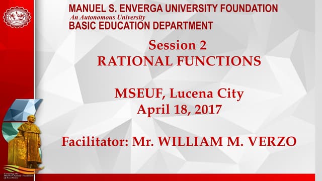 Rational function representation | PPTX