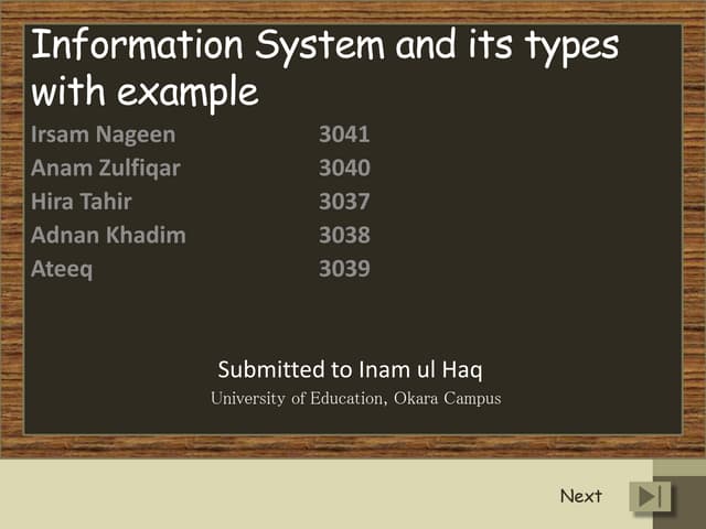 Functional information system | PPTX