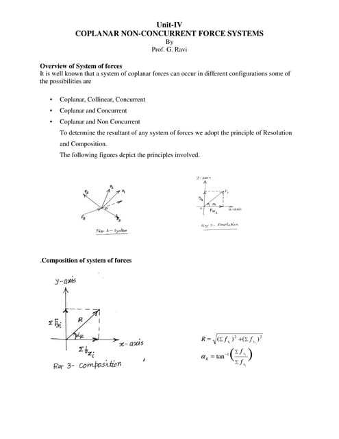 Engmech 06 (equilibrium of non_concurrent force system) | PDF