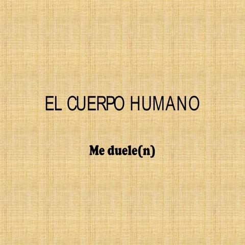 Las Partes del cuerpo (Body Parts) | PPT