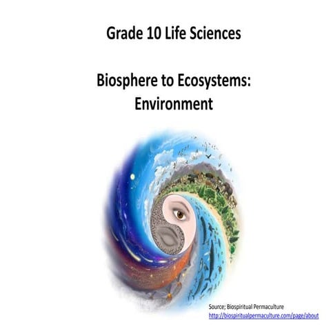 Gr 10 life sciences environment | PPTX