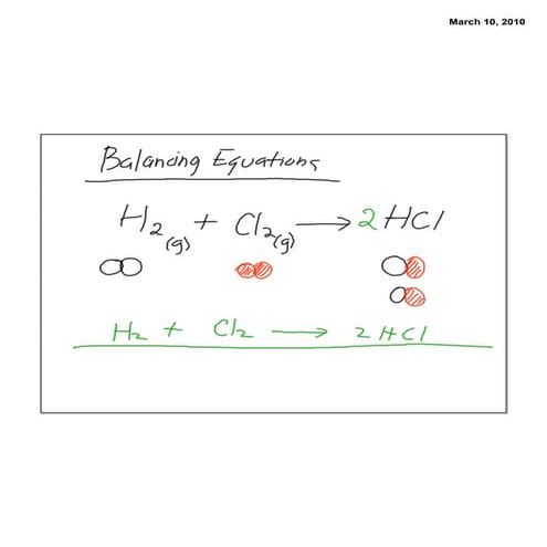 Gr10mar10 Balancing Equations (Intro) | PDF