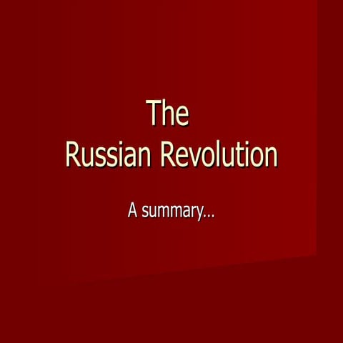 Gr 10 russion revolution | PPT