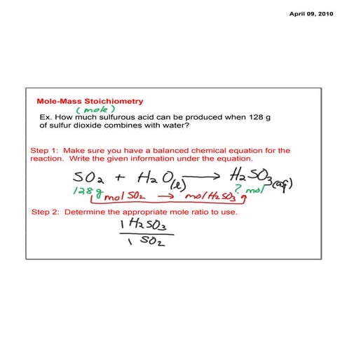Gr11 Apr9 Mole Mass Calculation | PDF