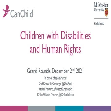 Children with Disabilities and Human Rights | PDF