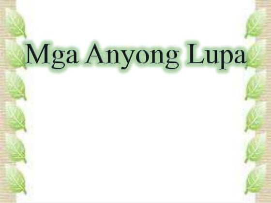 Anyong lupa ppt | PPTX