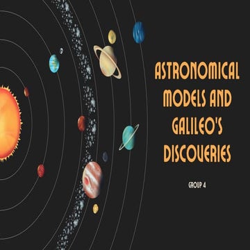 Astronomical Models and Galileo's discoveries | PDF