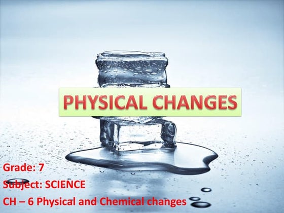 Changes in matter - Science grade 5 | PPTX