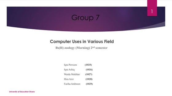 Areas of computer application | PPT