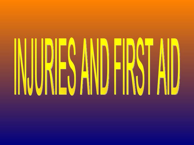 Sports injury management | PPT