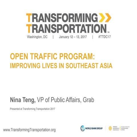 Open Traffic Program: Improving Lives in Southeast Asia | PDF | Auto ...