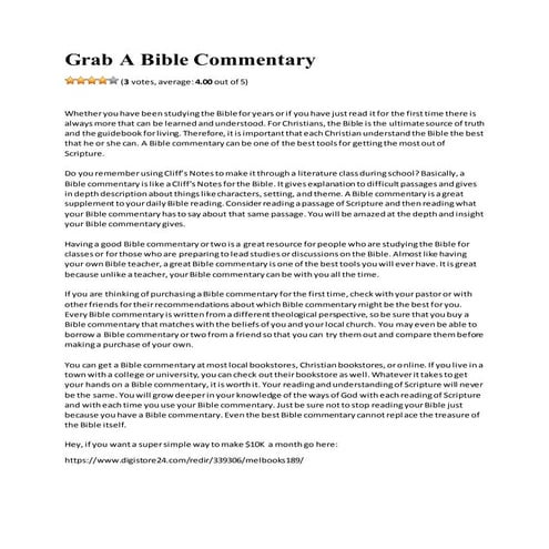 Grab a bible commentary | PDF
