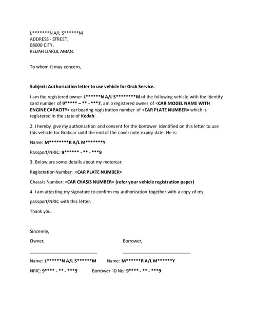 Surat Kebenaran Bawa Kereta | PDF