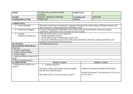 Panel discussion lesson plan | PDF