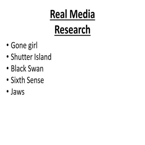 A2 Media - Documentary Research Task | PPTX