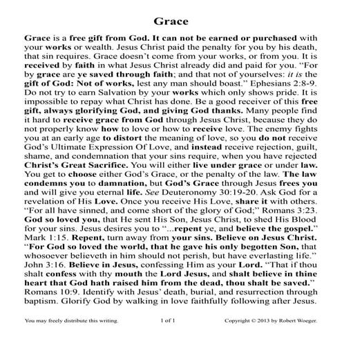7 Outworking Of Grace | PDF