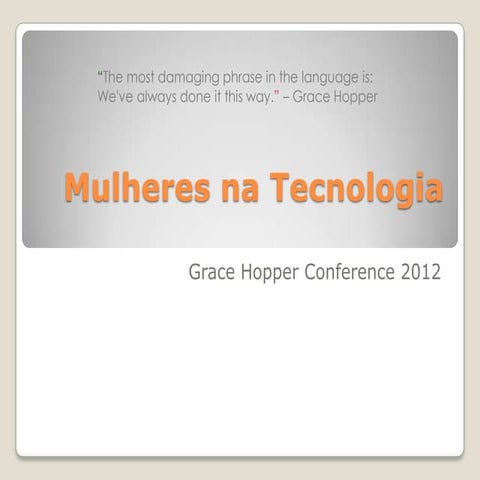 Grace Hopper Conference - #WIT | PPTX