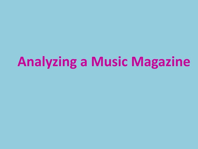 Magazine analysis | DOC