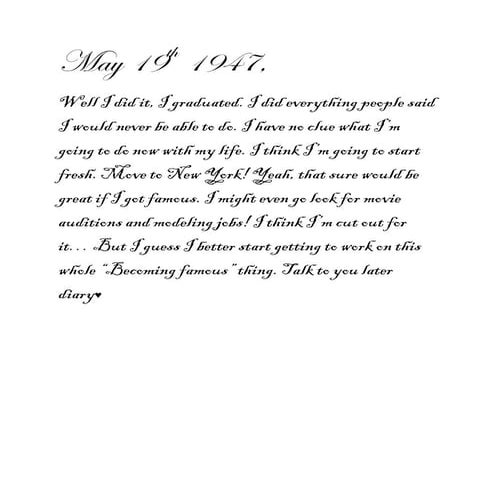Graces first diary entry | DOCX