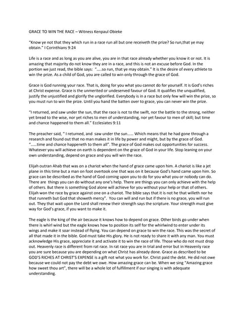 The Grace of God! | PPT