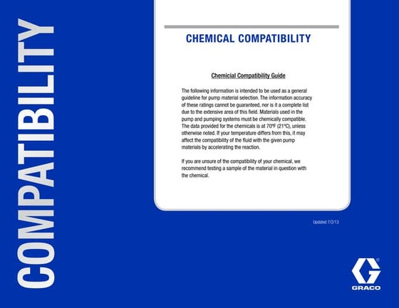 Chemical compatibility chart | PDF | Chemistry | Science