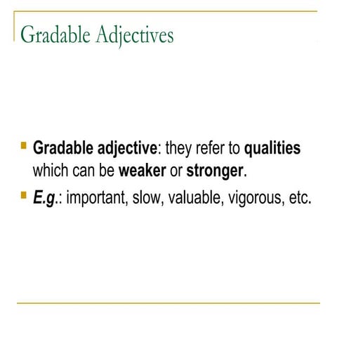 Gradable adjectives | PPT