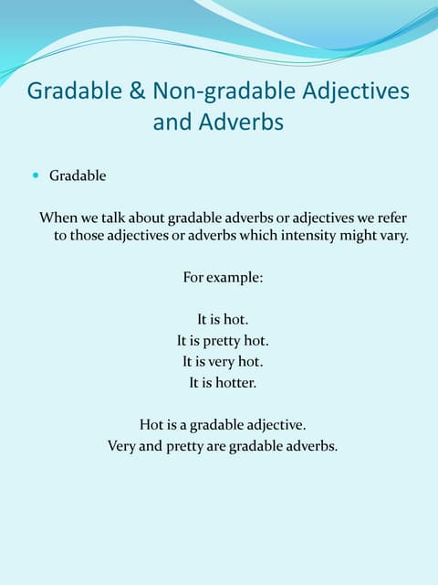 Gradable adjectives | PPT | Programming Languages | Computing