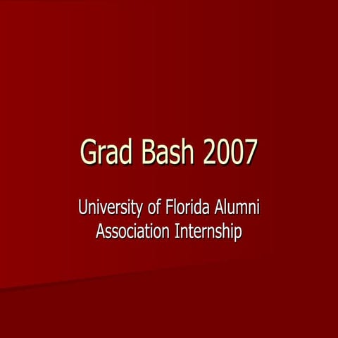 Grad Bash 2007 | PPT