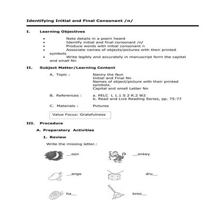 Grade 1-english-identifying-initial-and-final-consonant-n | DOC