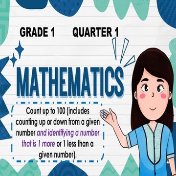 Grade 1 Mathematics Week 2 First Quarter | PPTX