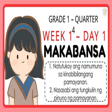 GRADE-1-Q4-MAKABANSA-WEEK-1 -a makabansa subject for pupils | PPTX