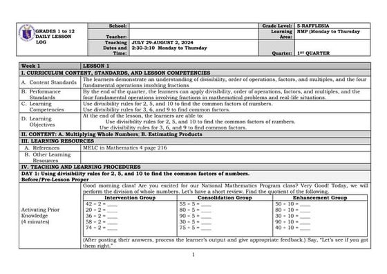 Presentation1.pptx Divisibility Rules Grade 5 | PPTX | Education
