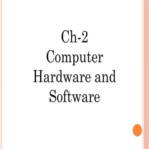 Hardware Software Of Computers For School Pptx